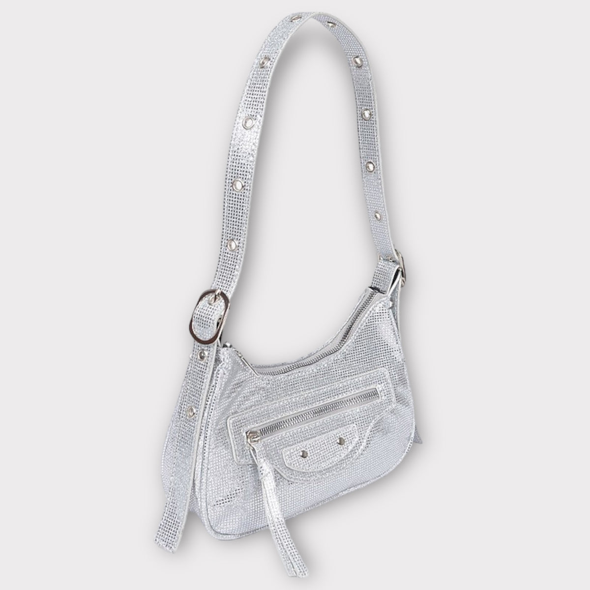 Metallic zip shoulder bag – Love the Glam Store